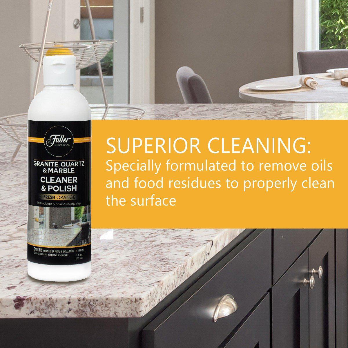 Granite Quartz Marble Countertop Cleaner & Polish - Cleans and Protect ...